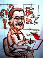 A Tribute To Larry Alcala...Master Cartoonist Painting By Bobby ...