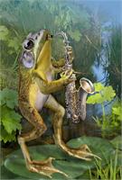 Frog Plying Saxophone Digital Art By Gina Femrite - gotartwork.com